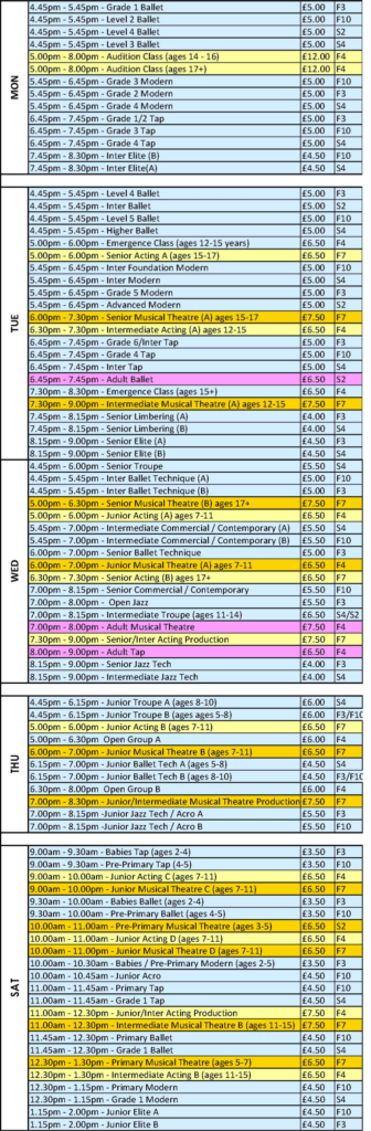 Class Timetable 2025/2026 | NAPA